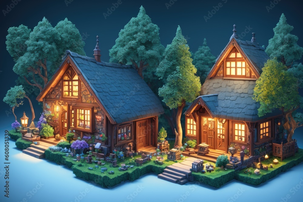 A Cozy and Dreamy Cottage in the Mystical Forest: A 3D Blender Render ...