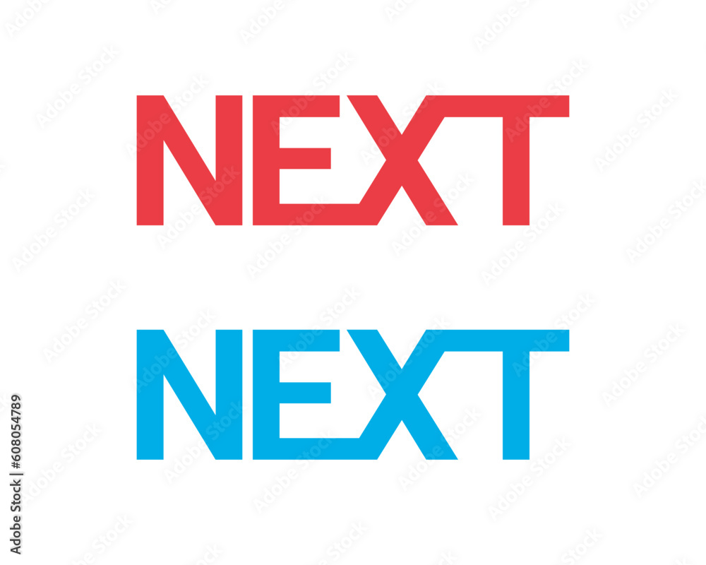 Red and Blue Modern Next Logo designs concept vector, Creative Letter ...