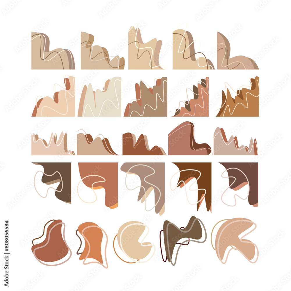 Aesthetic Wave Border Vector Illustration. Corner borders, border frame ...