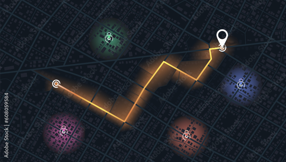 Online navigation. Pick up taxi. Gps map navigation to own house ...