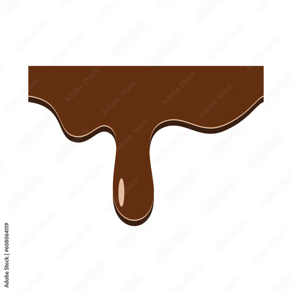 Seamless dripping chocolate border. Dripping chocolate border isolated ... Seamless dripping chocolate border. Dripping chocolate border isolated ...