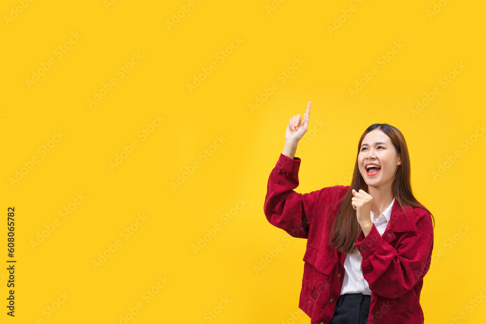 Women using hands as microphone and singing the song with empty space ...