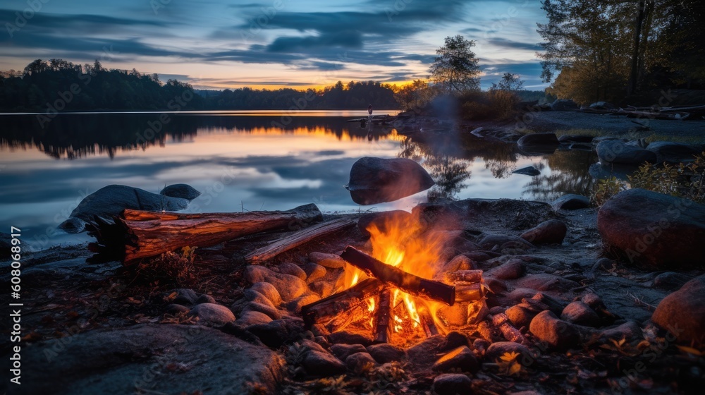 Lakeside Campfire
