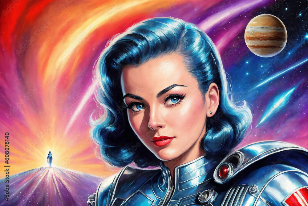 Sexy Women In Sci Fi Space Suit