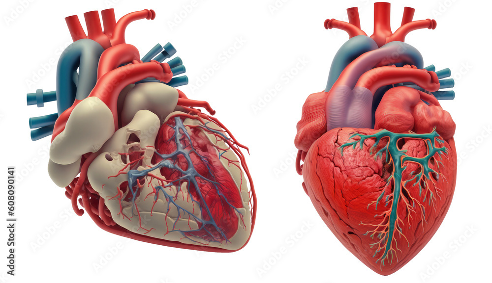 Human Heart, Internal Organ, Heart Shape, Human Heart isolated on ...