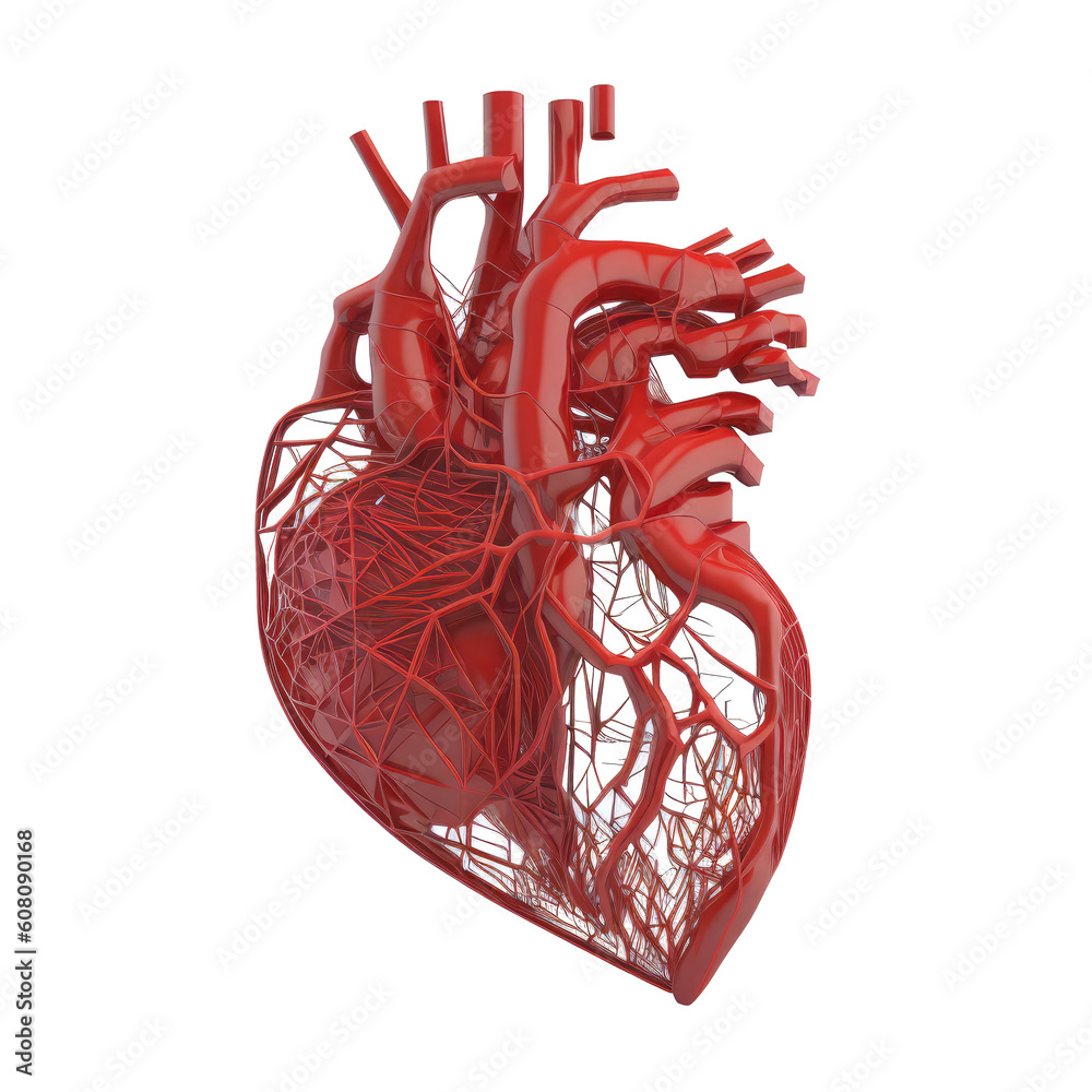 Human Heart, Internal Organ, Heart Shape, Human Heart isolated on ...