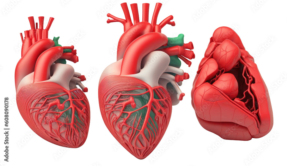 Human Heart, Internal Organ, Heart Shape, Human Heart isolated on ...