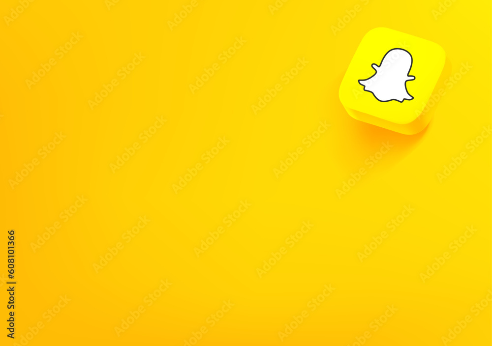 Vector wallpaper with messenger app icon. 3d vector background with ...