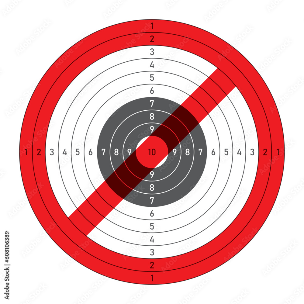 Vector image of a crossed out target for shooting. Stop Fighting ...