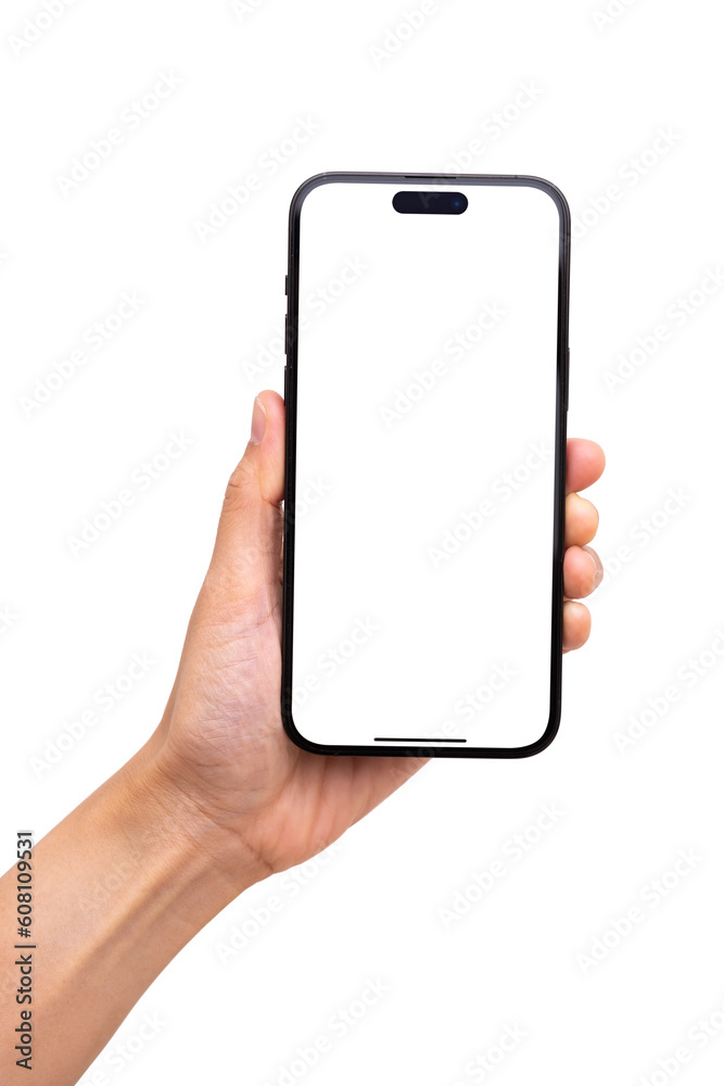 Mockup iphone hand - clipping path , Studio shot of Smartphone iPhone ...
