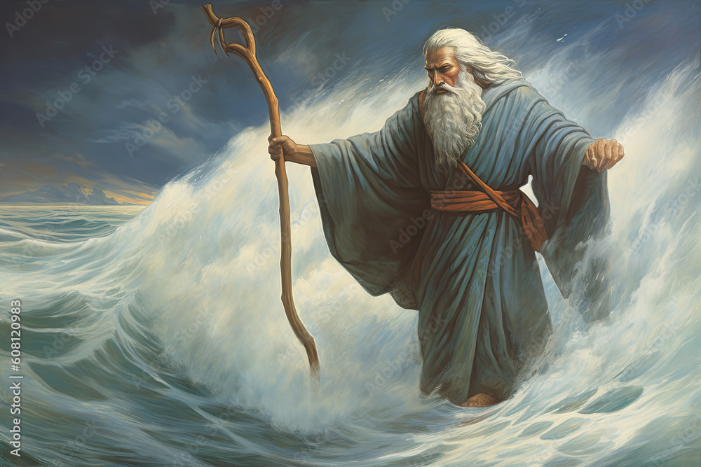 Moses Bible story parting the red sea religious stories of God ...
