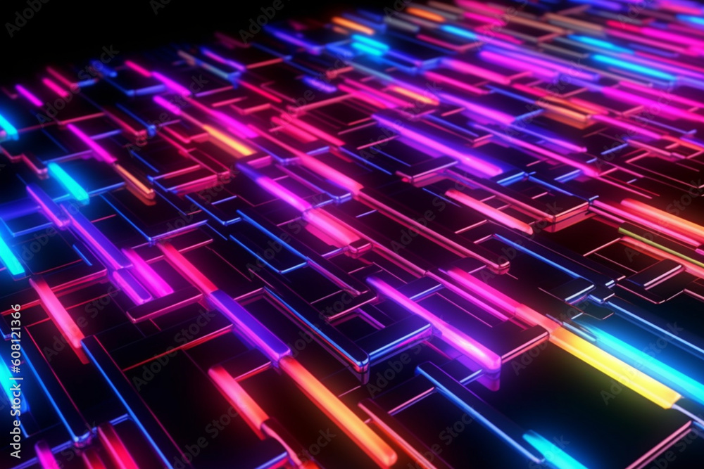 Abstract neon light background. 4k Ultra HD, Generative AI Stock ...