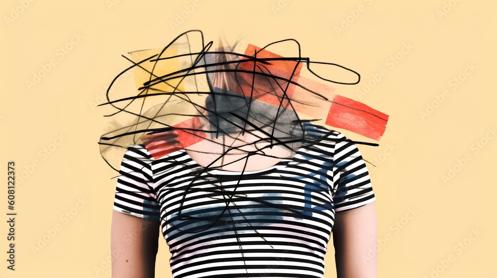 A vivid representation of the ADHD concept, highlighting elements of ...