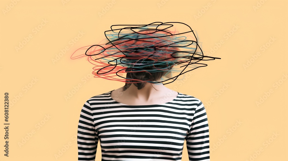 A vivid representation of the ADHD concept, highlighting elements of ...