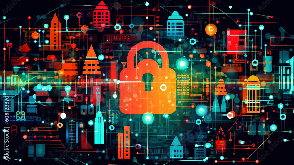 Cybersecurity Symbol Stock Illustration | Adobe Stock