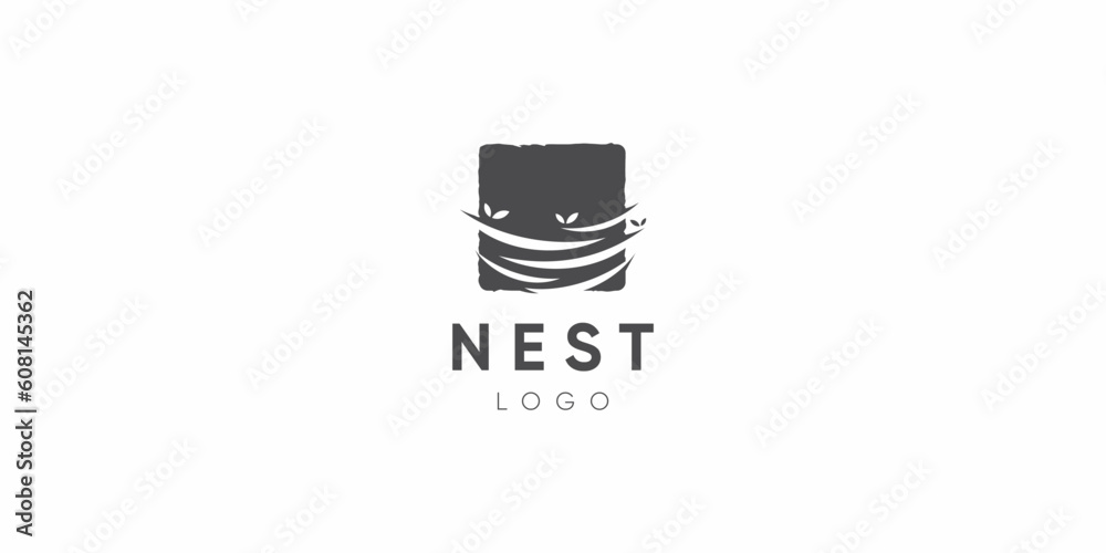 Nest Logo Design Inspiration. Icon Symbols Vector EPS 10. Stock Vector ...
