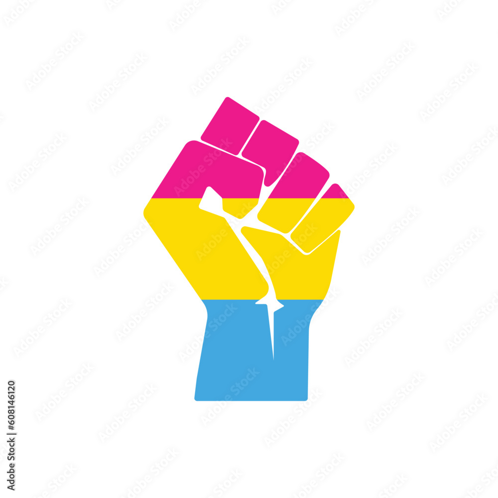 Raised fist sign. The concept of human rights symbol modern, simple ...