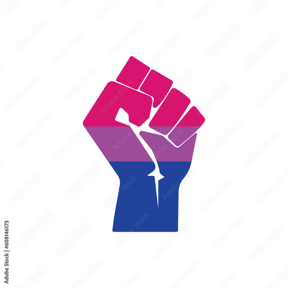 Raised fist sign. The concept of human rights symbol modern, simple ...
