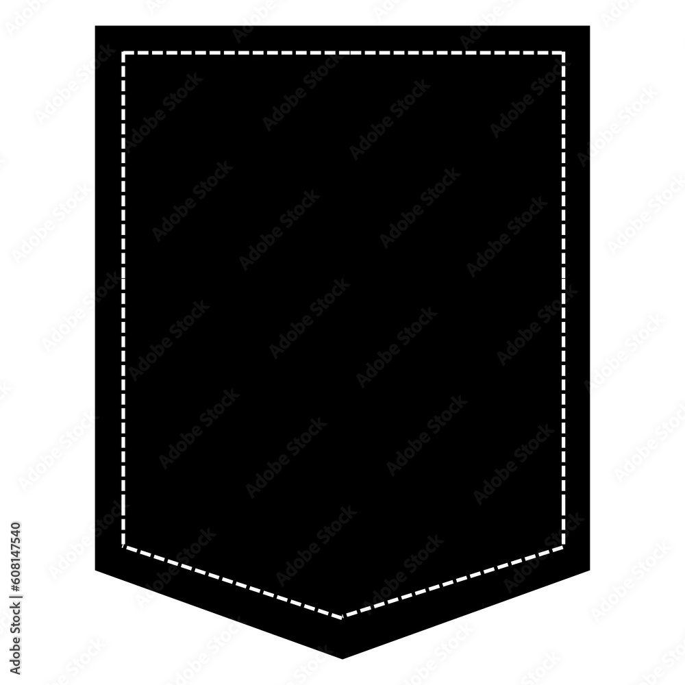 bookmark , pocket, shield, flowchart vector illustration, white banner ...