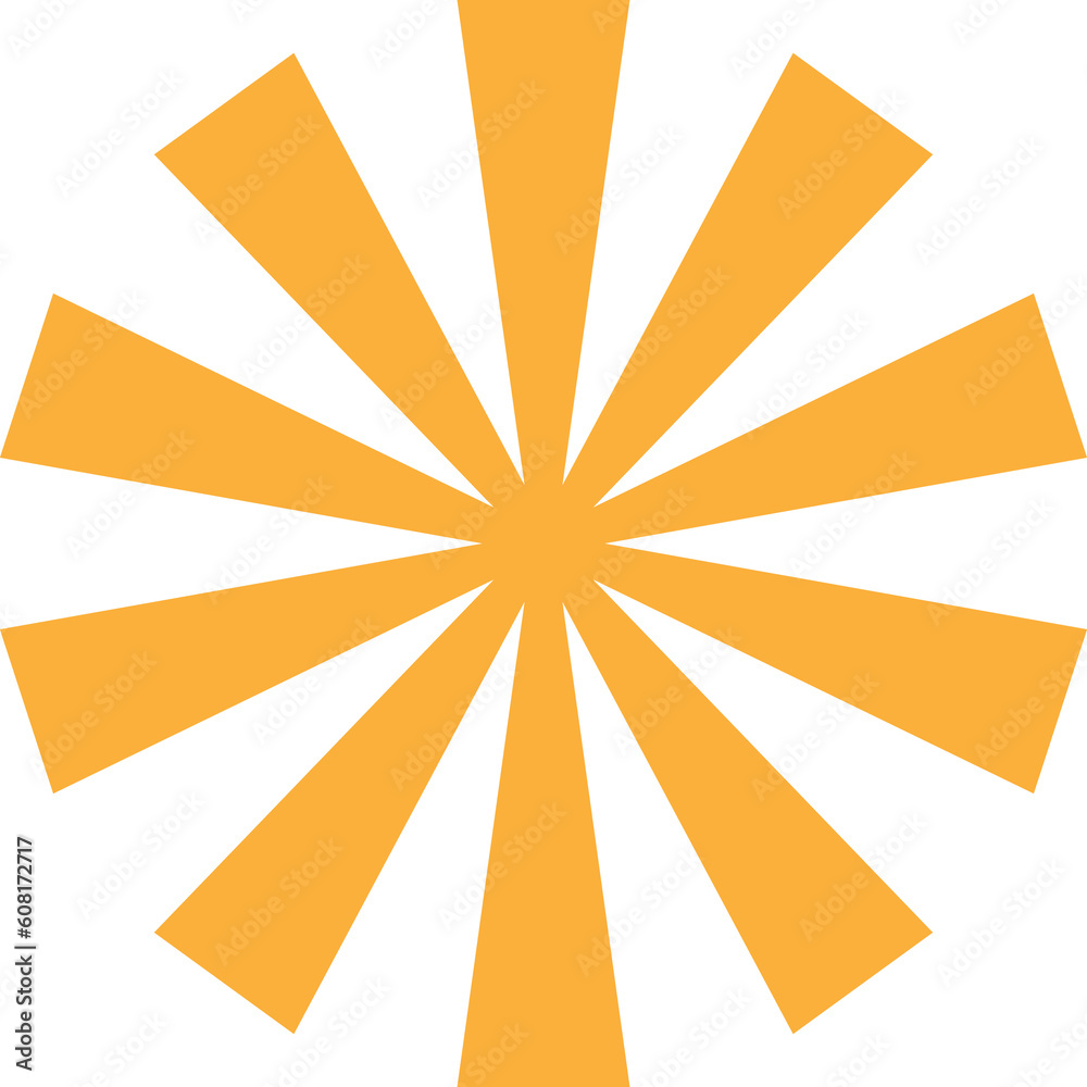 Brutalist abstract sun ray shape, geometric swiss aesthethic bauhaus ...