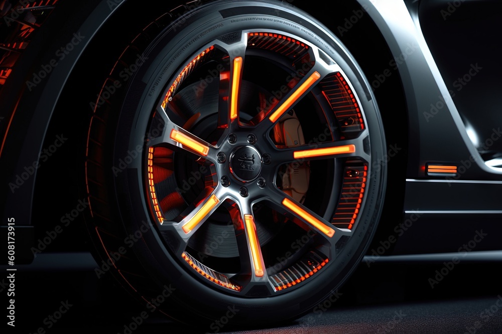 Sports car wheels featuring embedded micro - cameras and sensors ...