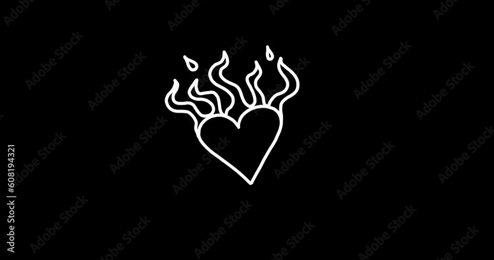 Animated Heart Sticker Pack: Fire Heart, Round Frame, Crown, Shimmering ...