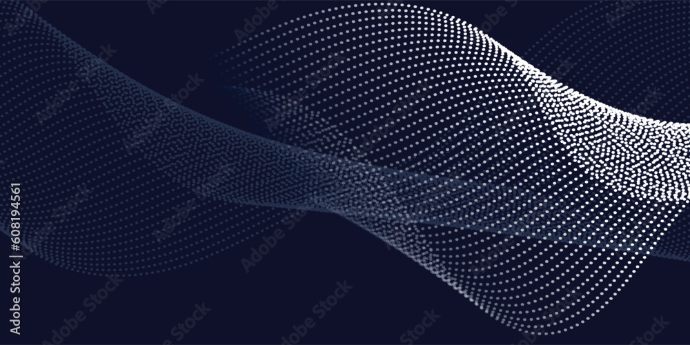 White dot line and blue abstract background Stock Vector | Adobe Stock