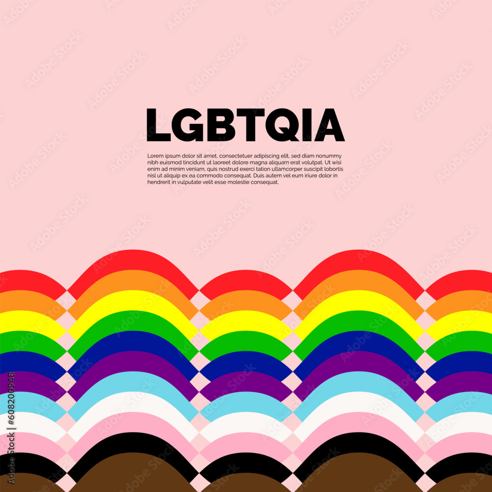 LGBTQIA Flyer template, social media post, banner Vector. design with ...