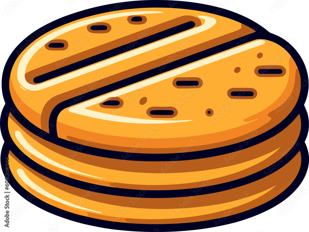 Eine Vektor Illustration von einem leckeren und schönen Cookie ...