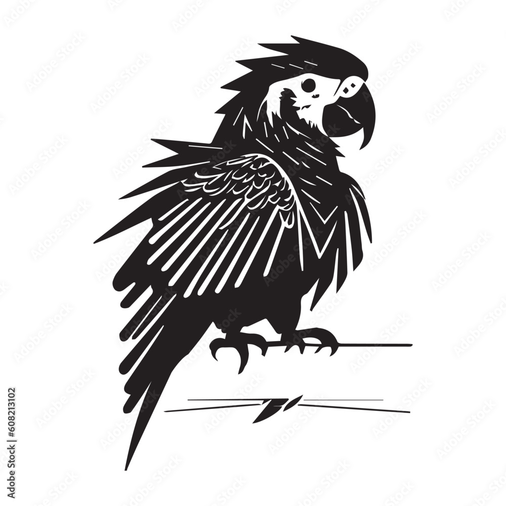This is a Parrot vector Silhouette, Parrot Vector Clipart, Parrot Logo ...