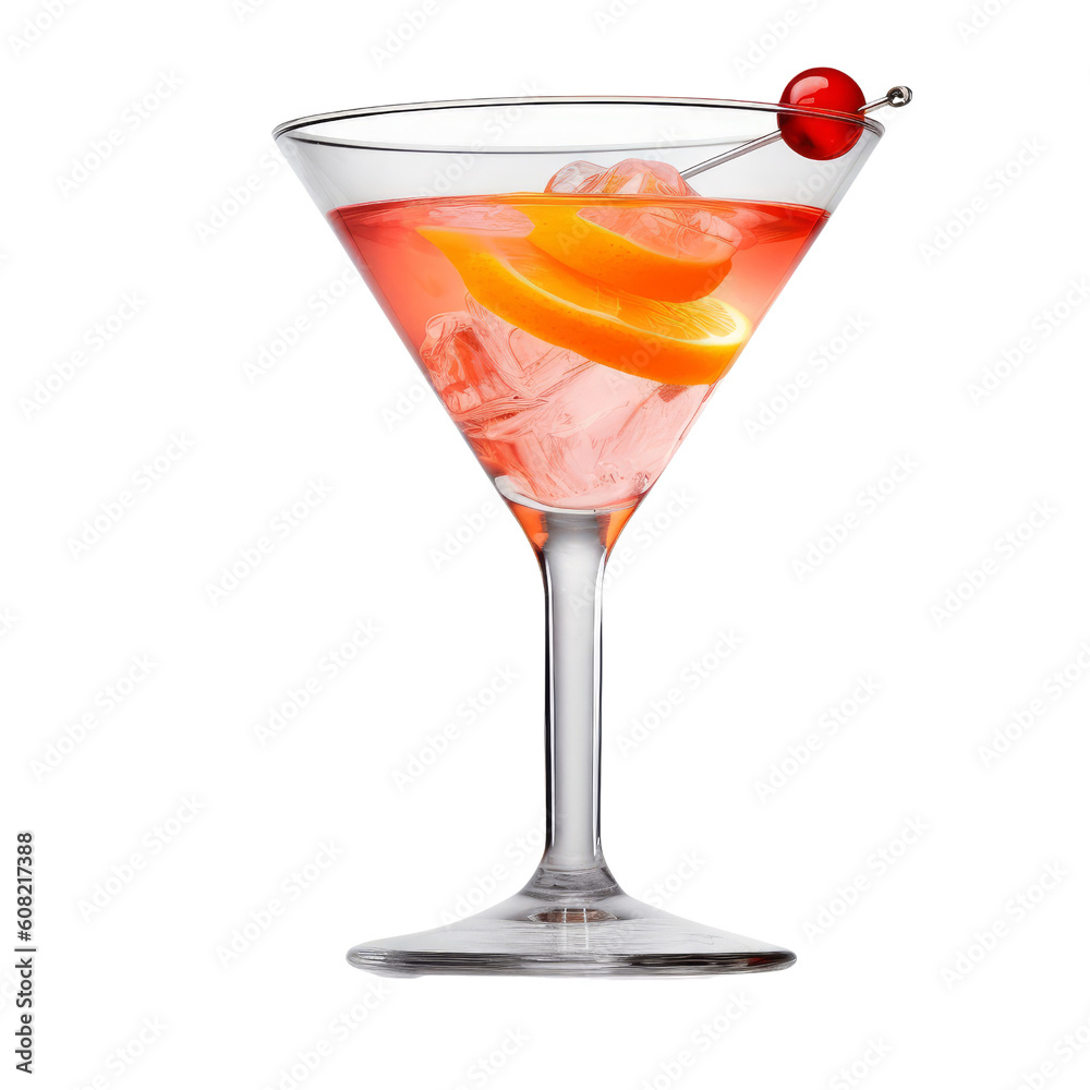 cocktail with orange isolated on transparent background cutout Stock ...