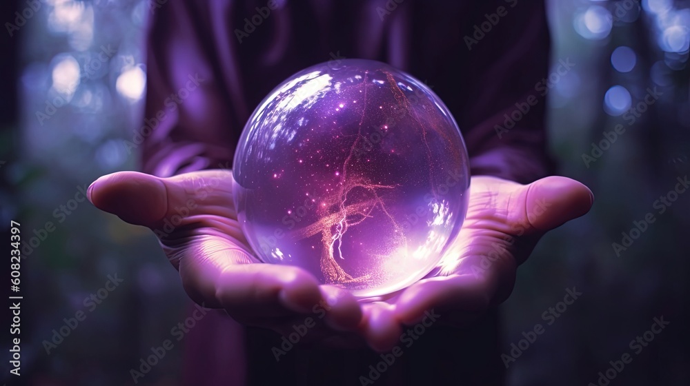 Peer into the captivating depths of a crystal ball, as it reveals ...