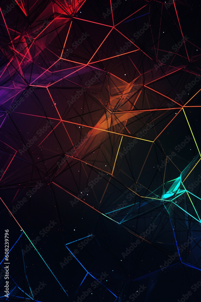 Generative ai. Abstract geometry pattern background, Stock Illustration ...