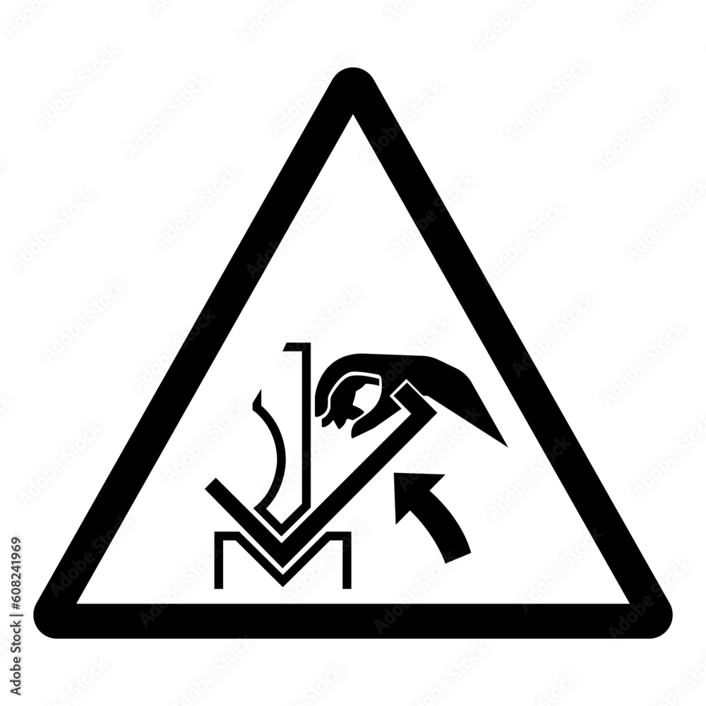 Hand Crush In Press Brake Symbol Sign, Vector Illustration, Isolate On ...