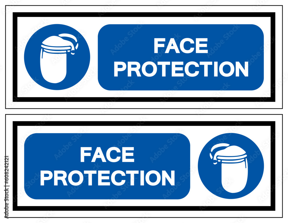 Face Protection Symbol Sign, Vector Illustration, Isolate On White ...