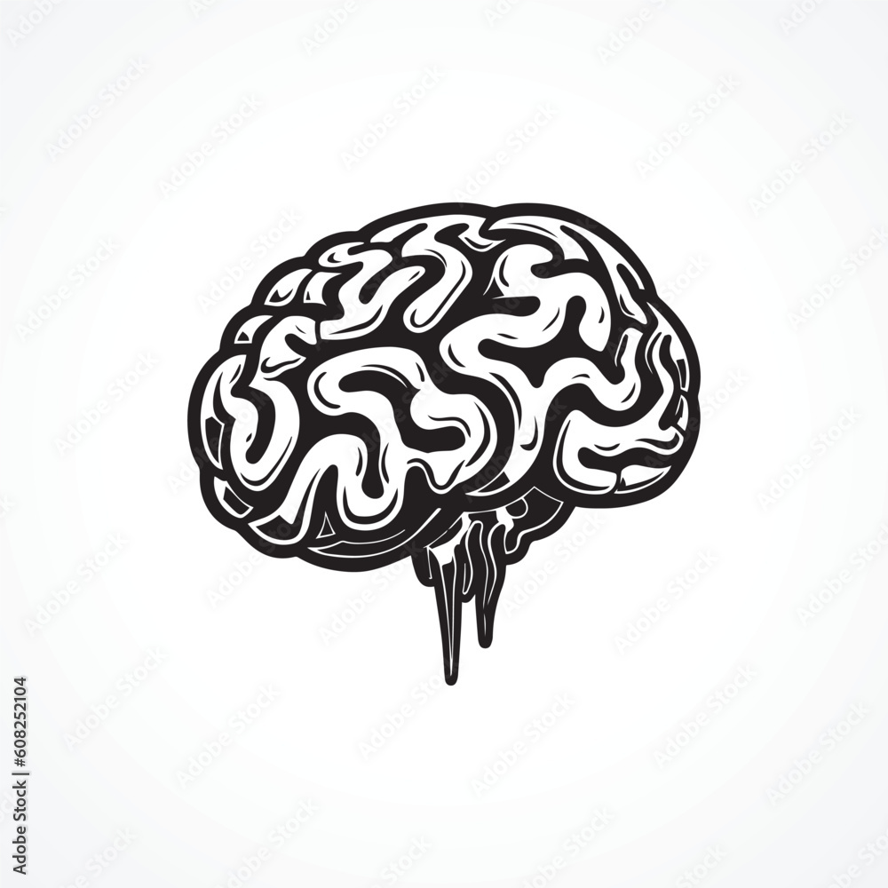 Minimal Modern Brain Logo Design Brain Logo Vector Stock Vector | Adobe ...