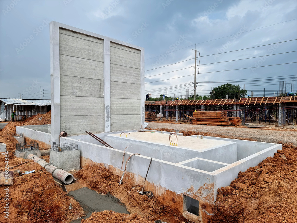115kV/22kV Substation construction: view of power transformer ...