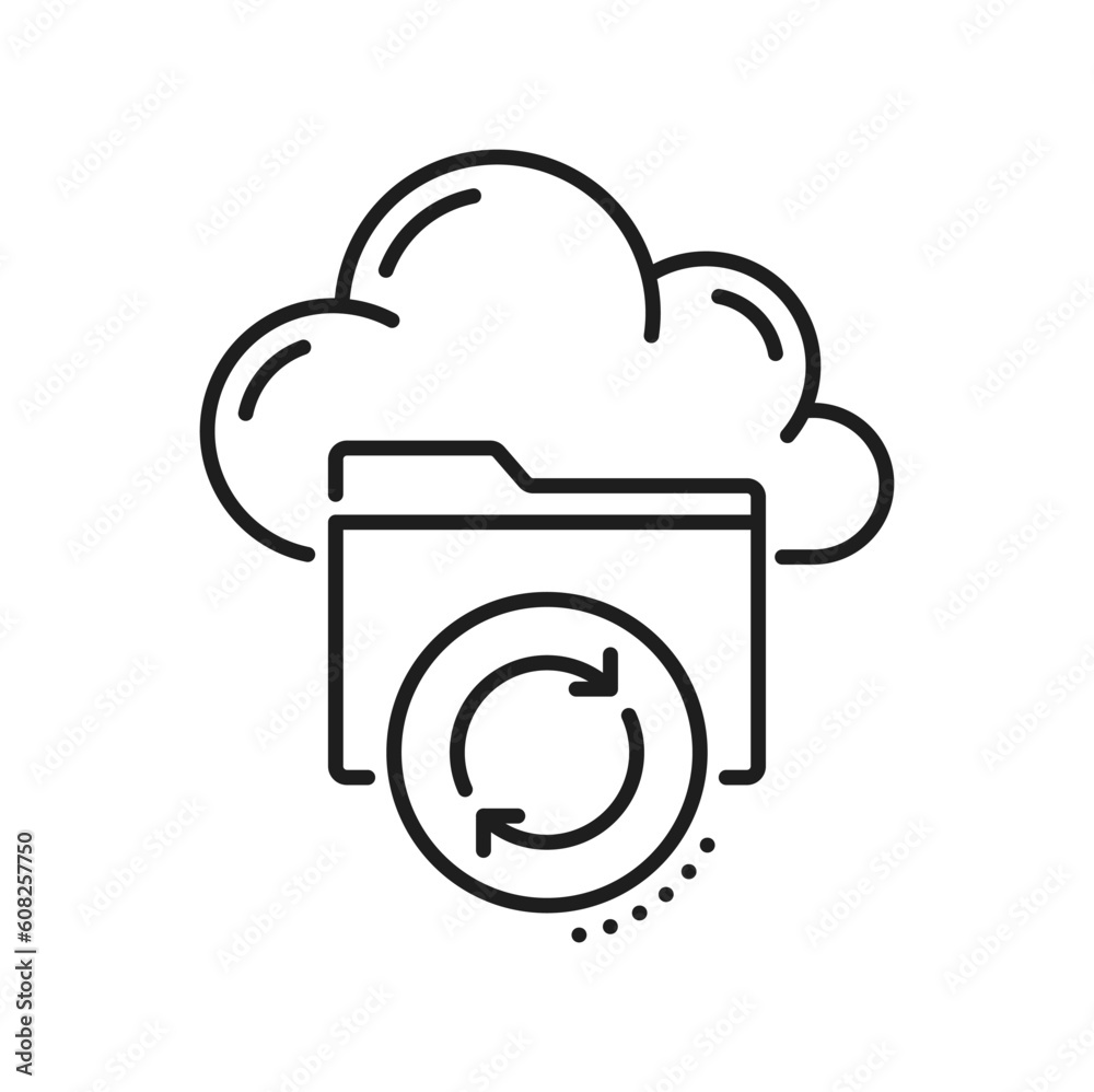 Database, network server and cloud storage icon. Data storage and backup center, server service ...