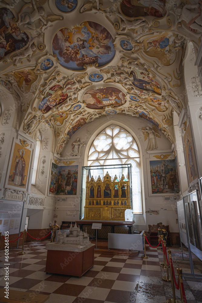 Foto de Bojnice, Slovakia - 16th September 2021: Interior of Medieval ...