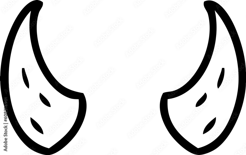 cartoon devil horns Stock Illustration | Adobe Stock