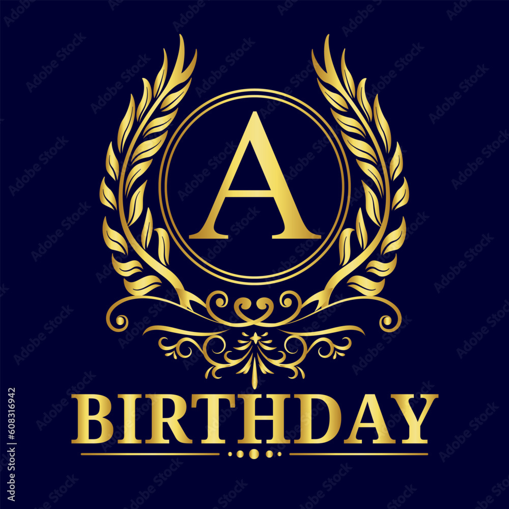 Letter A Alphabet, Golden Letter A Luxury Gold Alphabet Vector Design ...