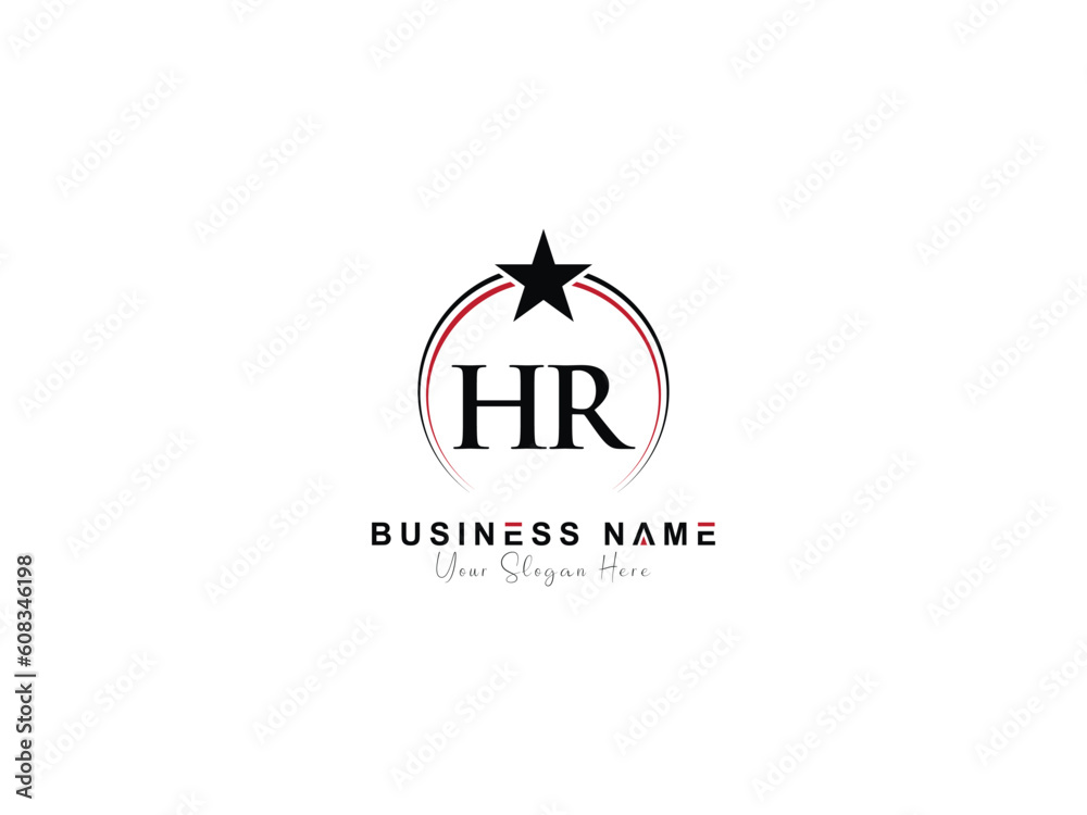 Star Hr logo design vector concept, star letter Hr monogram Stock ...