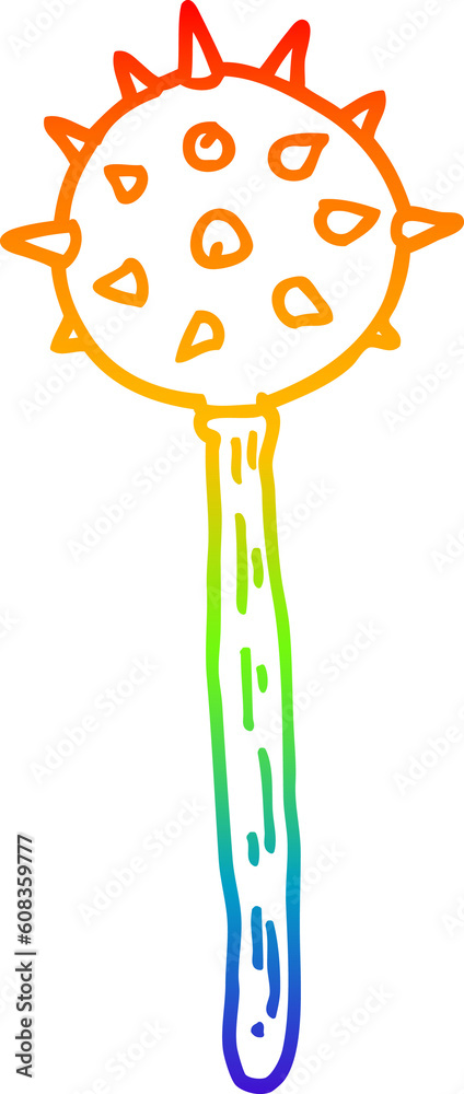 Medieval Mace Drawing