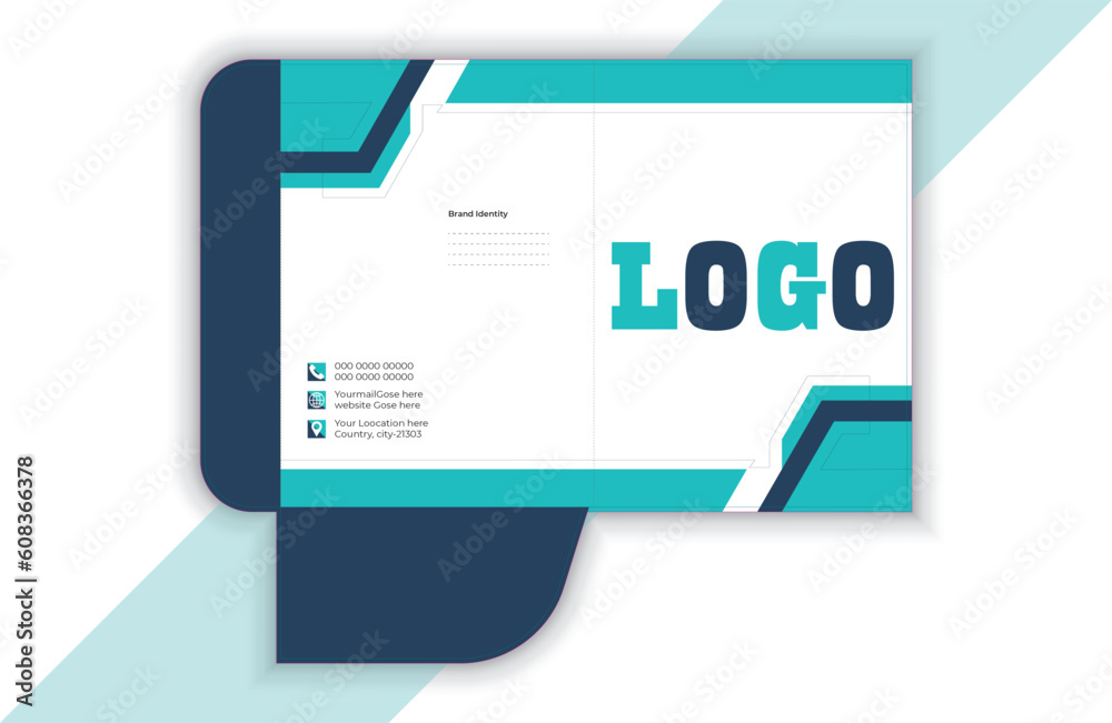 A4 file Folder geometric branding design.Presentation folder, Folder ...