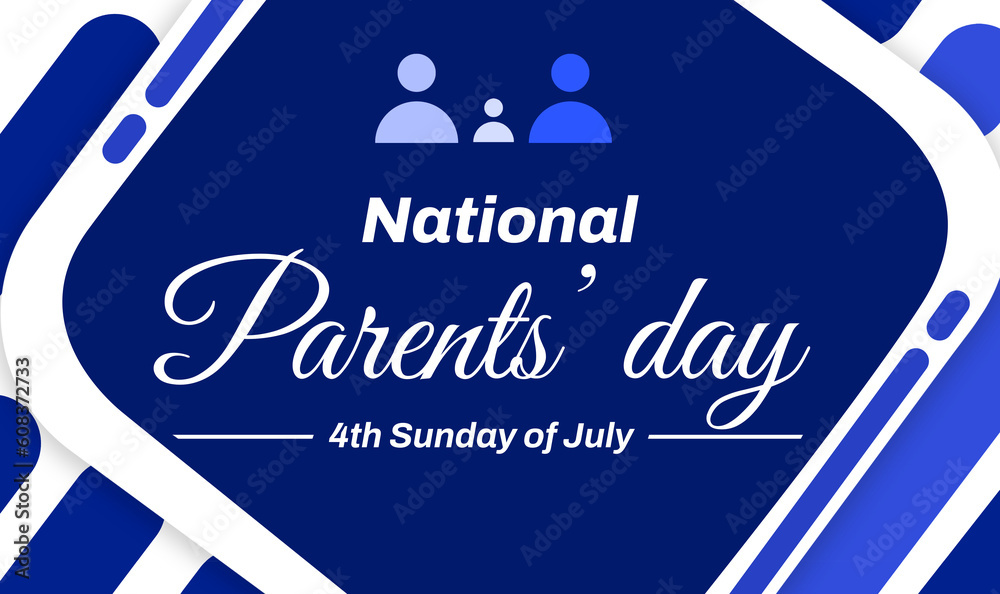 National parent's day background design with typography and shapes ...