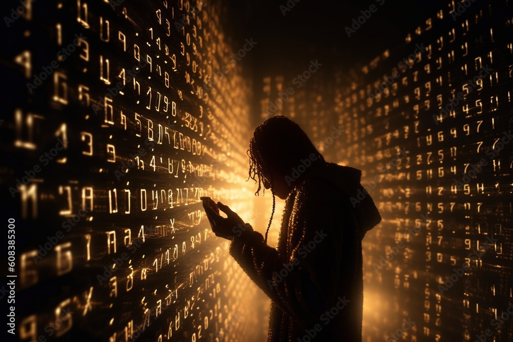 Cybersecurity, computer hacker with hoodie, vulnerability and hacker,coding,malware concept on ...