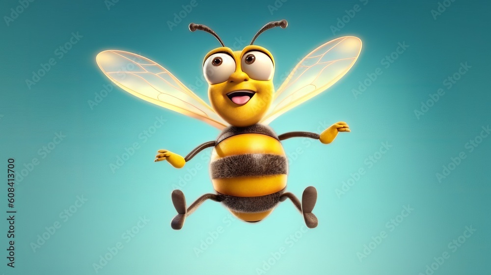Cartoon Bees Buzzing