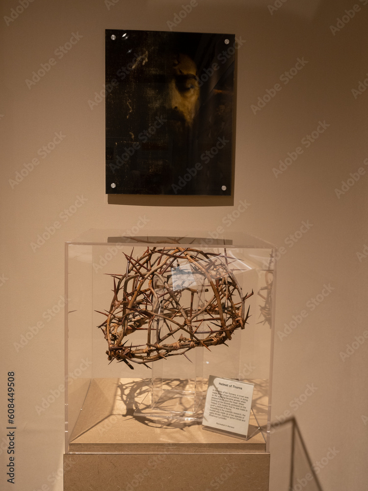 Crown or Helmet of Thorns on display at the National Museum of Funeral ...