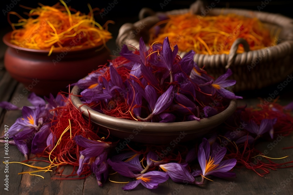 Saffron is a highly prized spice that is derived from the stigmas of ...