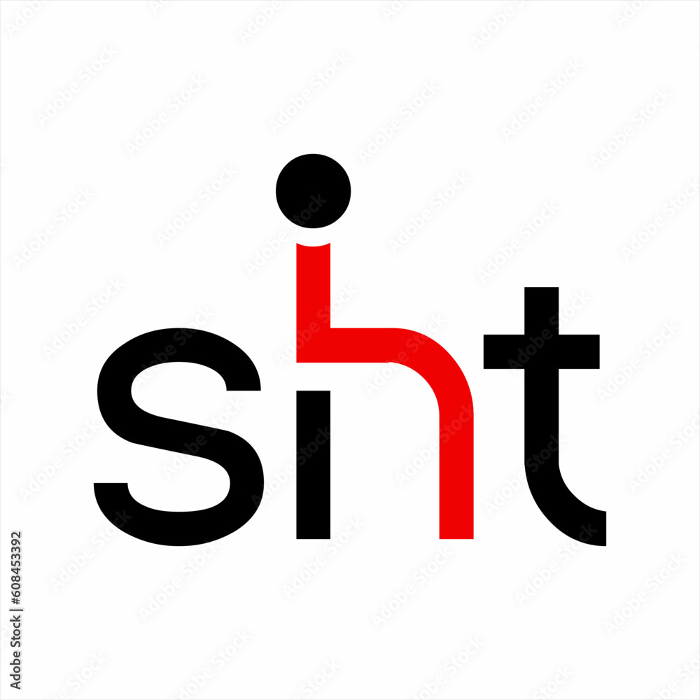 Sit word design with sitting person symbol on letter I. Stock Vector ...